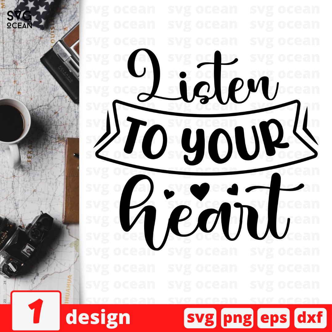 Listen to your heart SVG bundle vector for instant download - Svg Ocean ...