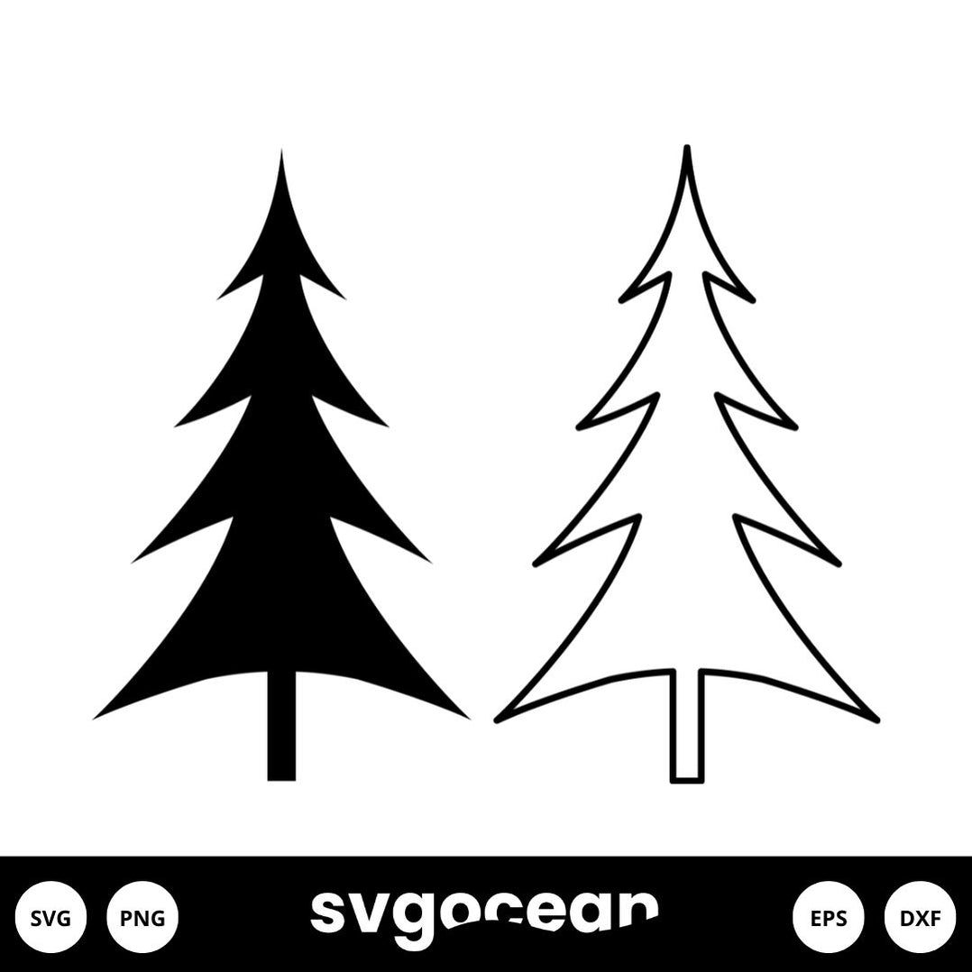 Rustic Christmas Tree Svg vector for instant download - Svg Ocean ...