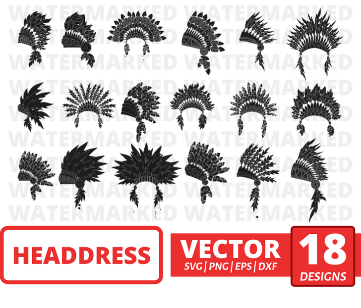 Headdress SVG bundle vector for instant download - Svg Ocean — svgocean