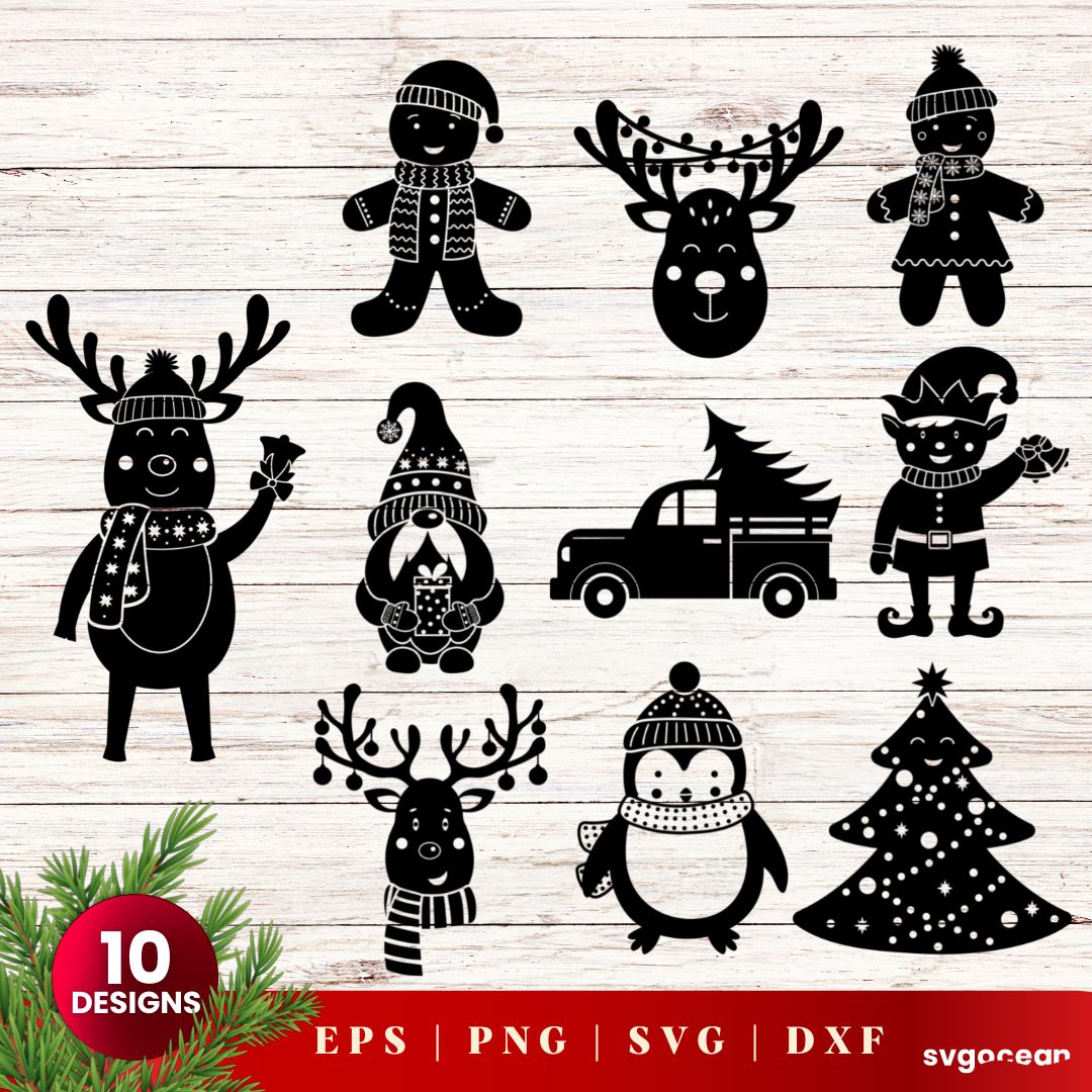 Christmas Svg Bundle vector for instant download - Svg Ocean — svgocean