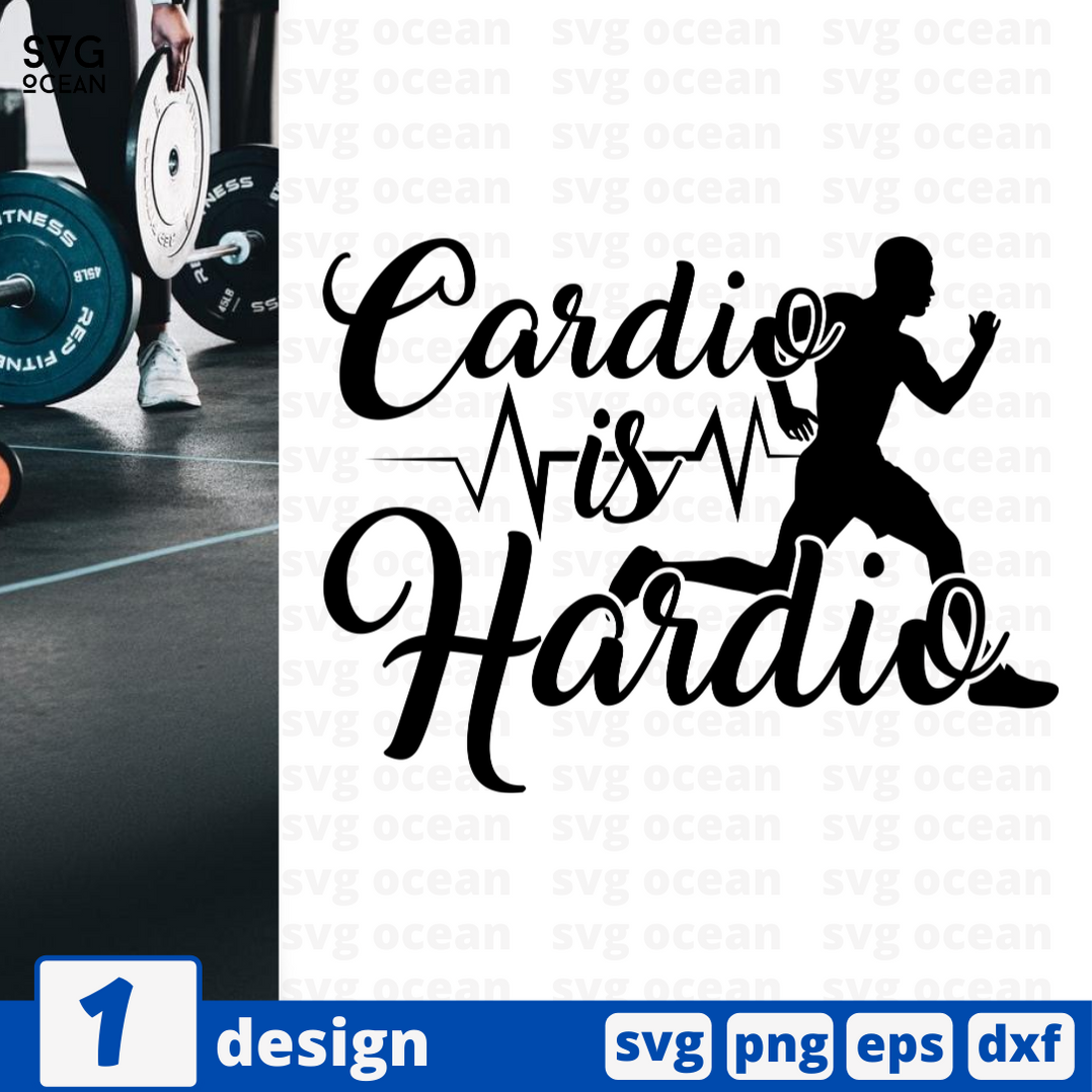Cardio is hardio SVG bundle vector for instant download - Svg Ocean ...