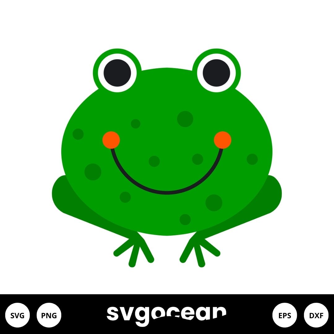 Cute Frog Svg vector for instant download - Svg Ocean — svgocean