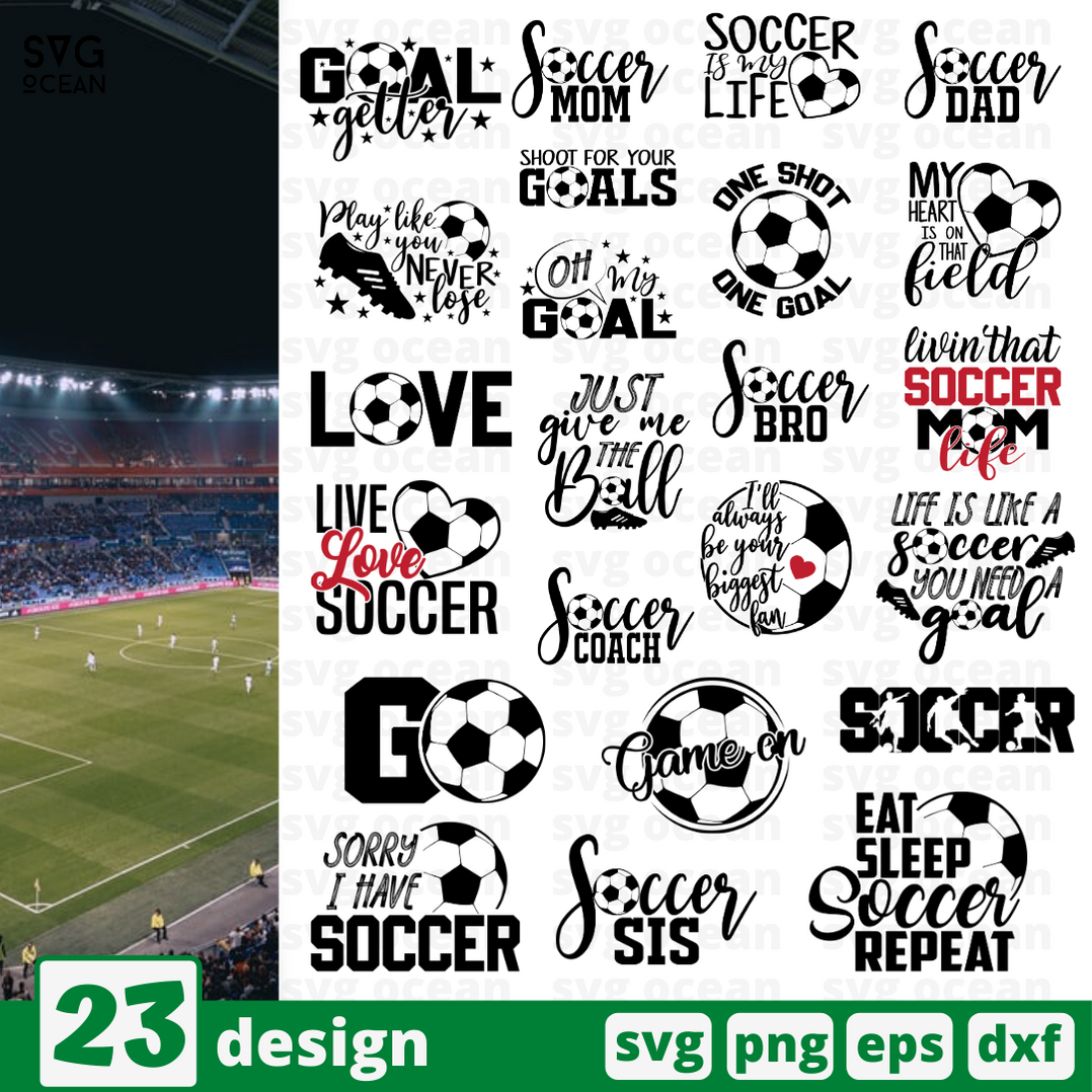 Soccer SVG bundle vector for instant download - Svg Ocean — svgocean