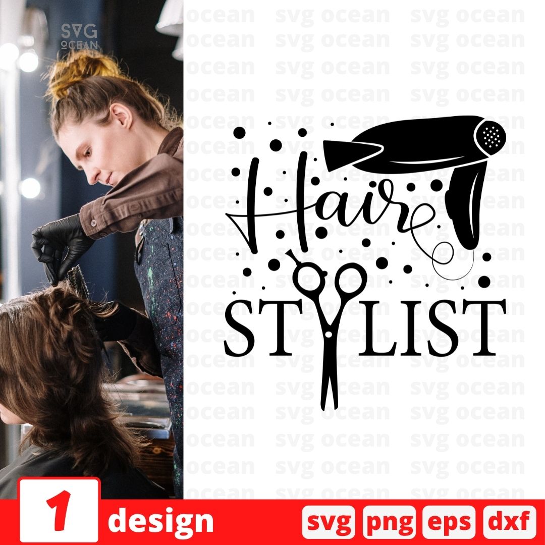 FREE Hair Stylist SVG Cut File for instant download - Svg Ocean — svgocean