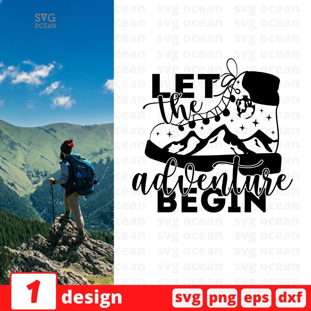 Let the adventure begin vector for instant download - Svg Ocean — svgocean