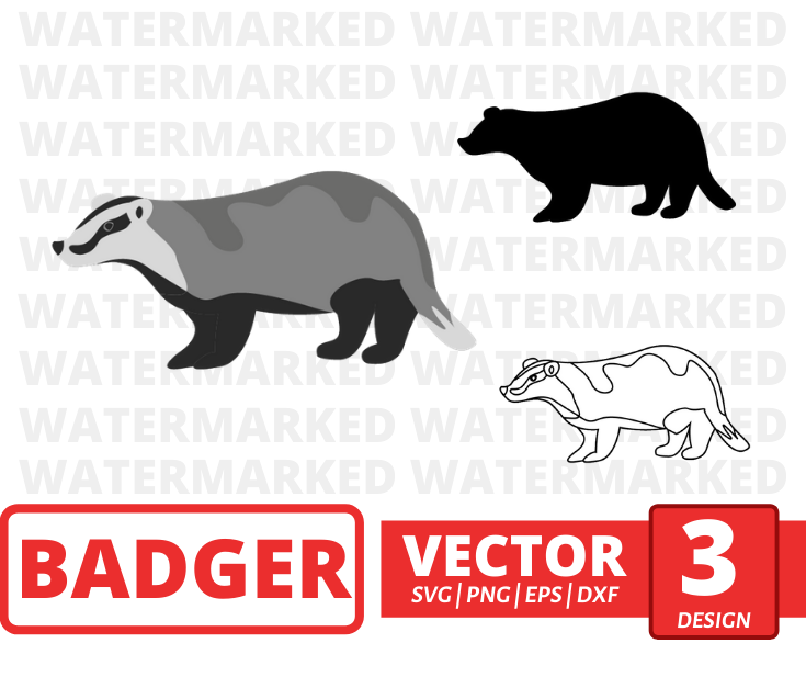 Badger SVG bundle vector for instant download - Svg Ocean — svgocean