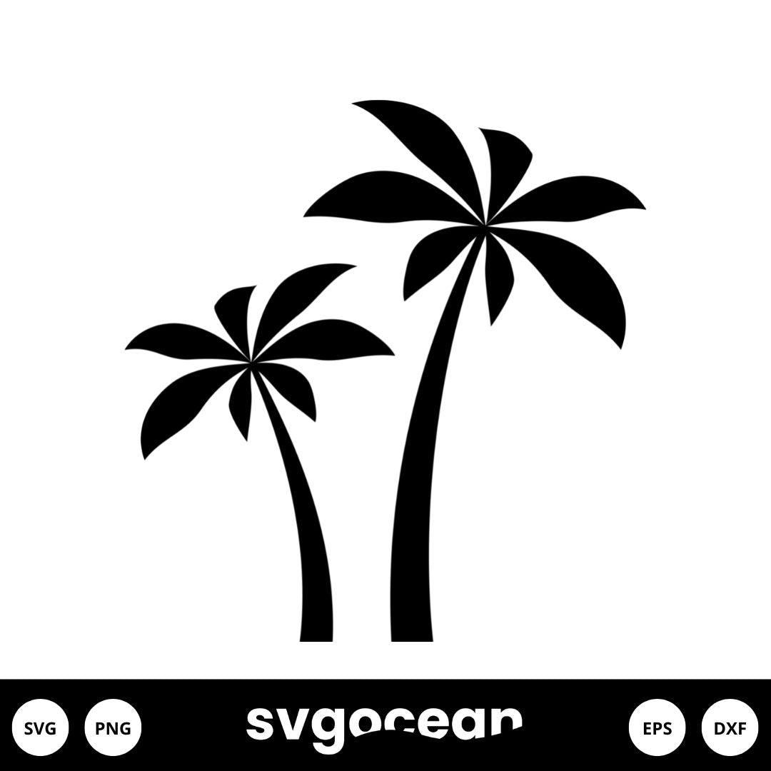 Palm Trees Svg vector for instant download - Svg Ocean — svgocean