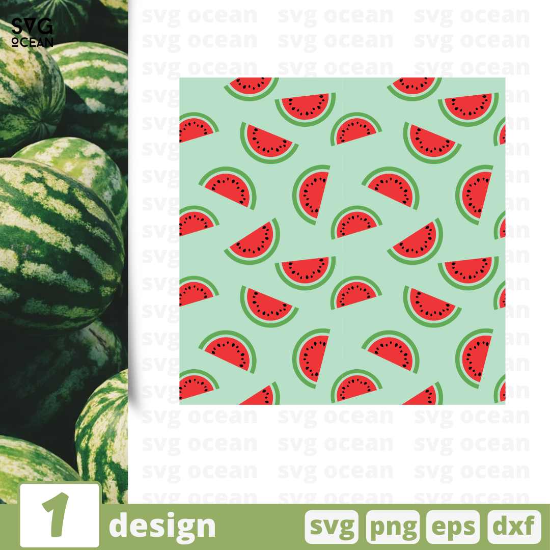 FREE Watermelon pattern SVG Cut File - Svg Ocean — svgocean