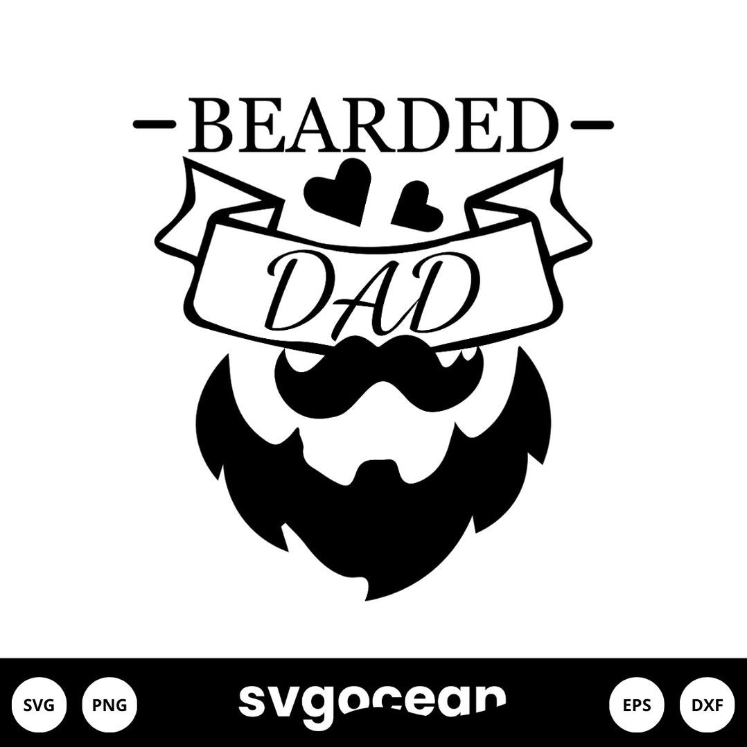 Bearded Dad Svg vector for instant download - Svg Ocean — svgocean
