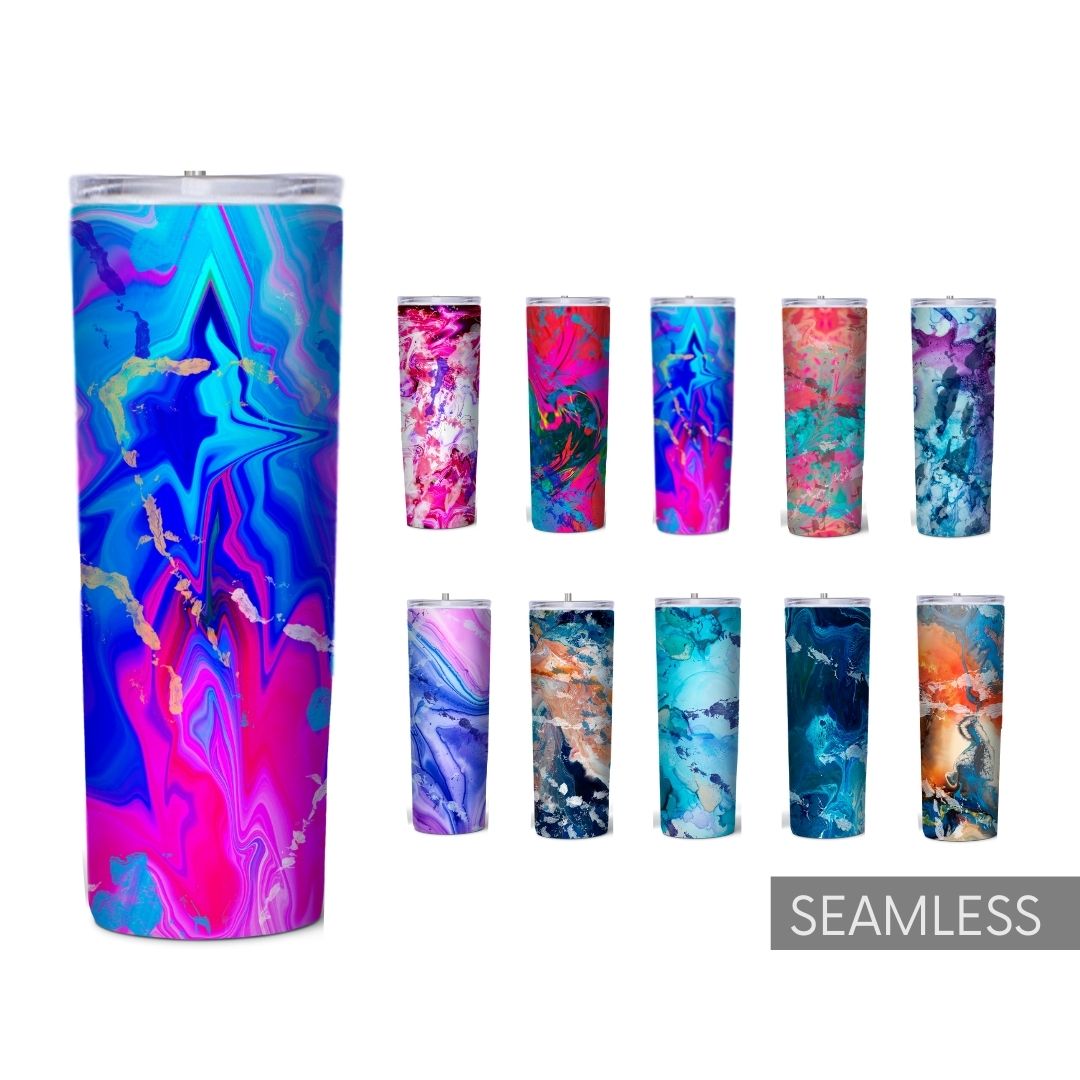 Blue Tumbler Sublimation Bundle vector for instant download - Svg Ocean ...