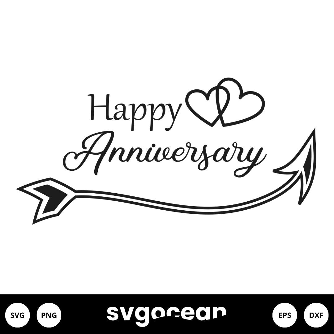 Happy Anniversary Svg vector for instant download - Svg Ocean — svgocean