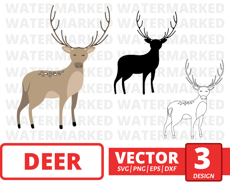 Deer SVG bundle vector for instant download - Svg Ocean — svgocean