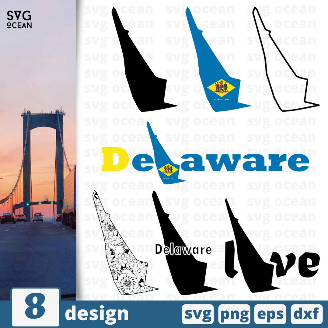 Delaware SVG bundle vector for instant download - Svg Ocean — svgocean