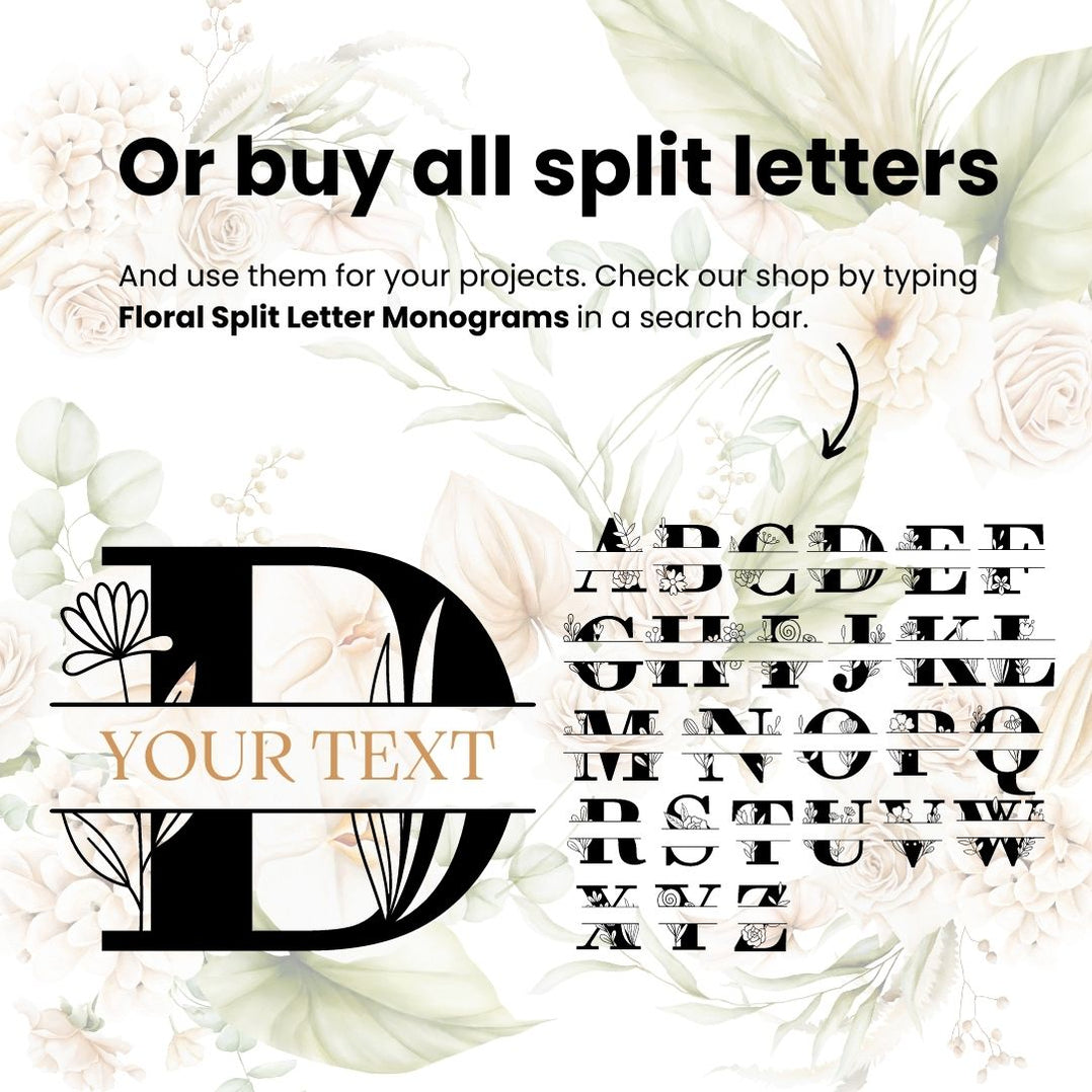 Wedding Split Monogram Letter D SVG vector for instant download - Svg ...