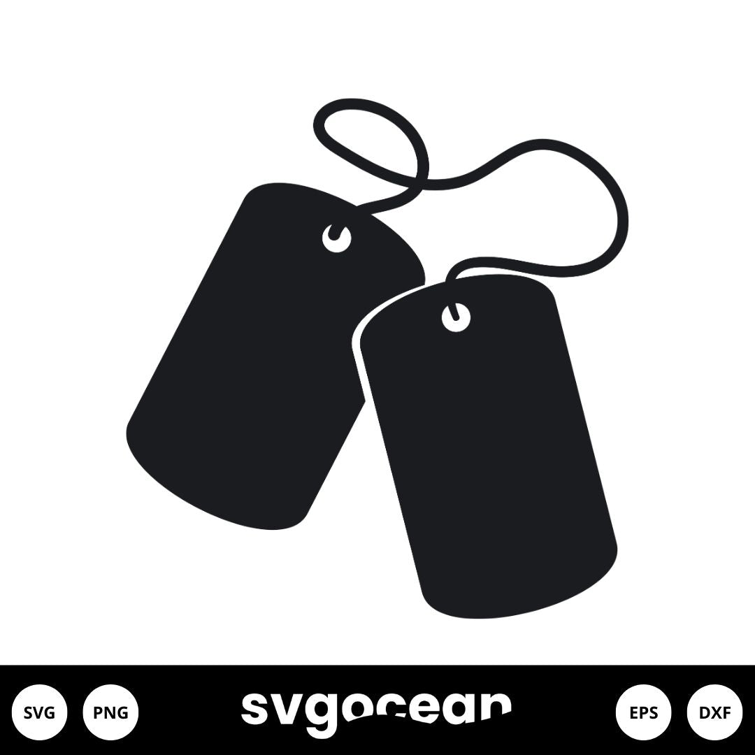 Dog Tags Svg vector for instant download - Svg Ocean — svgocean