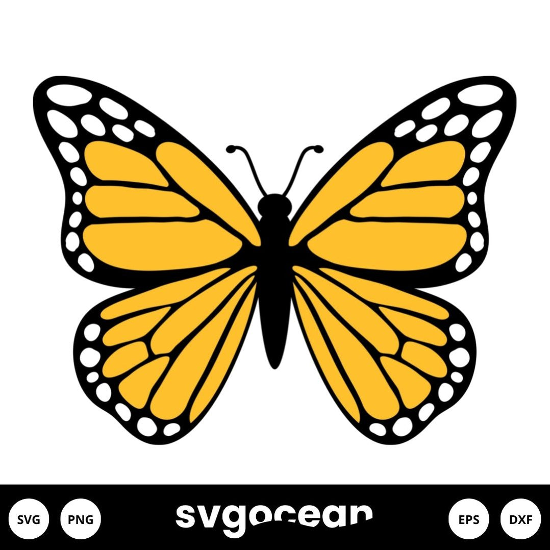 Monarch Butterfly Svg vector for instant download - Svg Ocean — svgocean