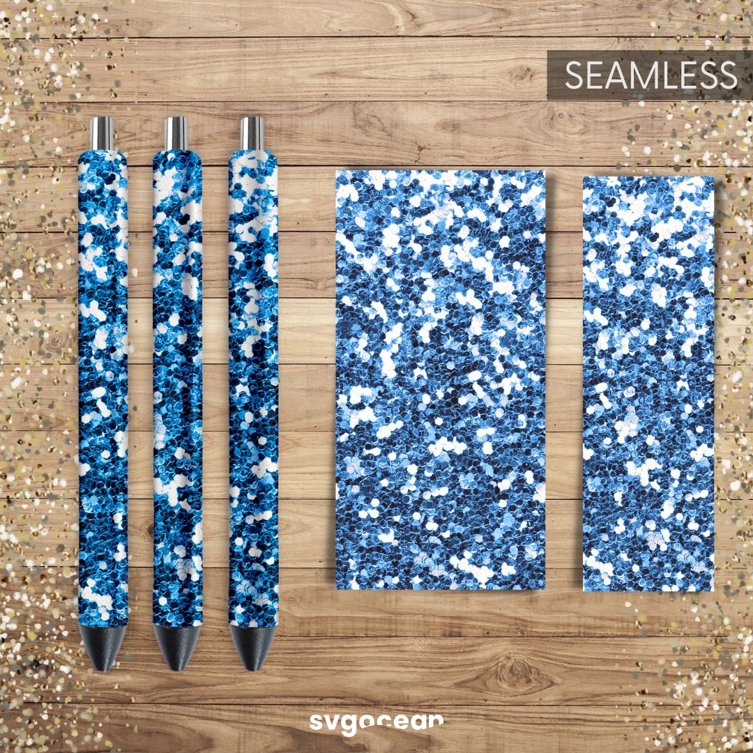 Blue Glitter Pen - Svg Ocean — svgocean