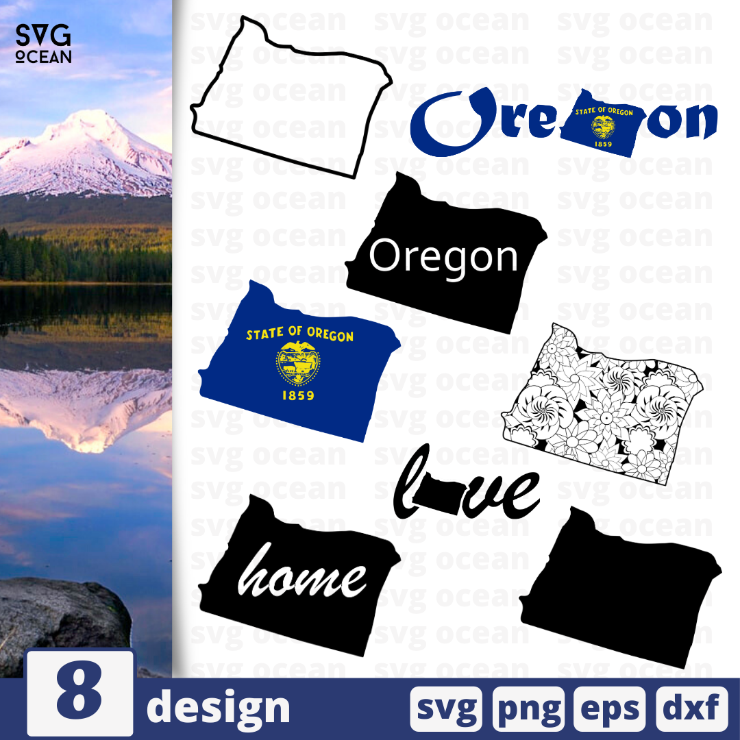 Oregon SVG bundle vector for instant download - Svg Ocean — svgocean