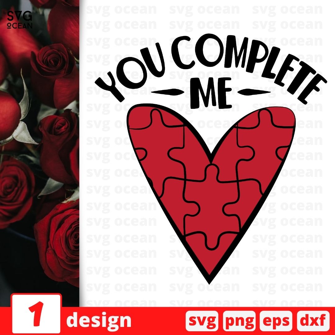 You complete me SVG Cut File for instant download - Svg Ocean — svgocean