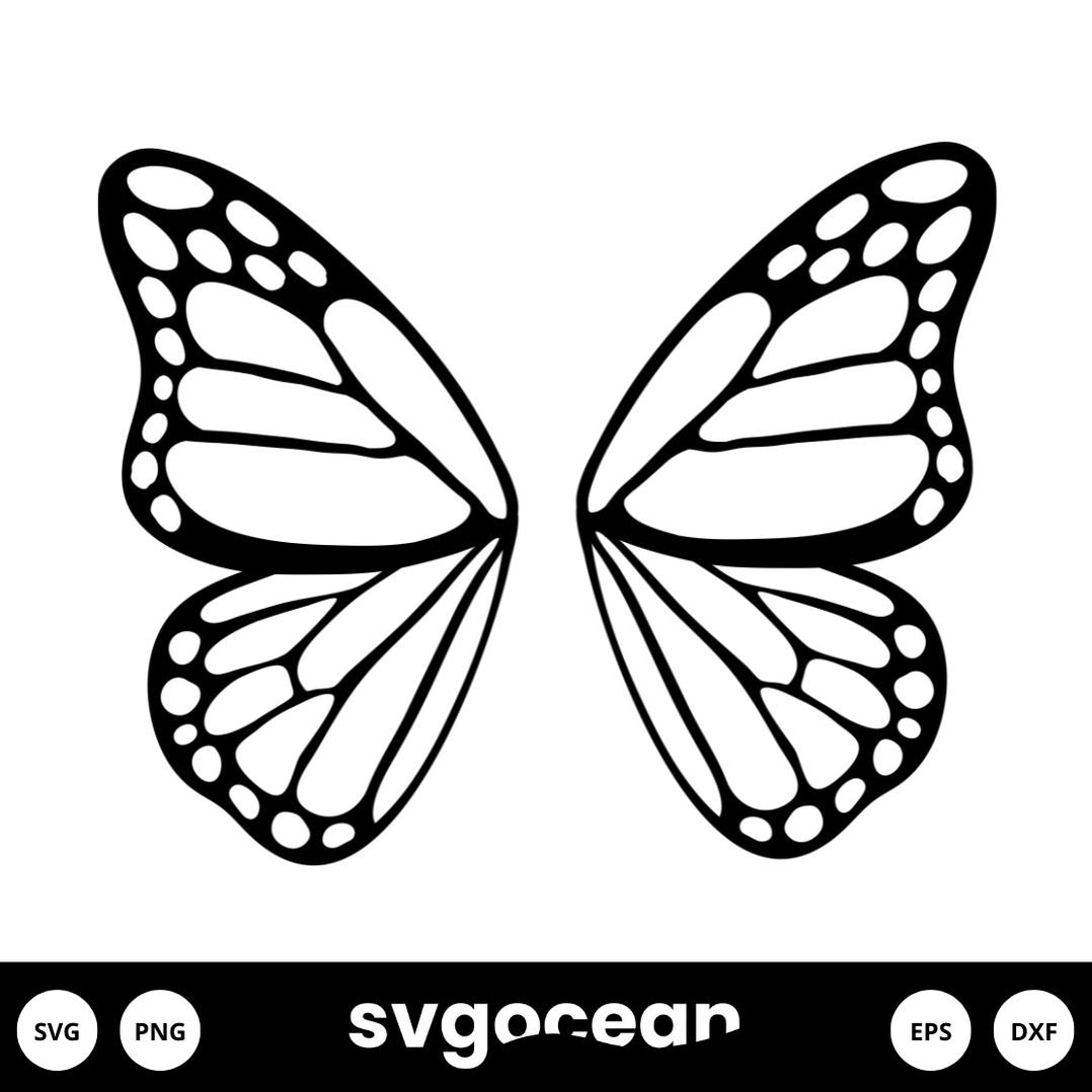 Butterfly Wing Svg vector for instant download - Svg Ocean — svgocean