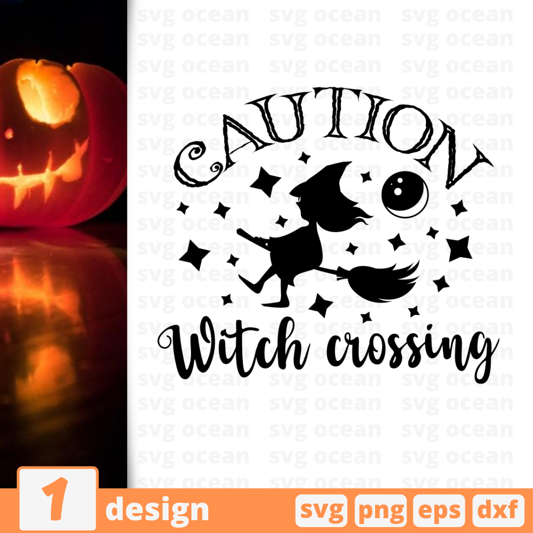 Caution witch crossing SVG bundle vector for instant download - Svg ...