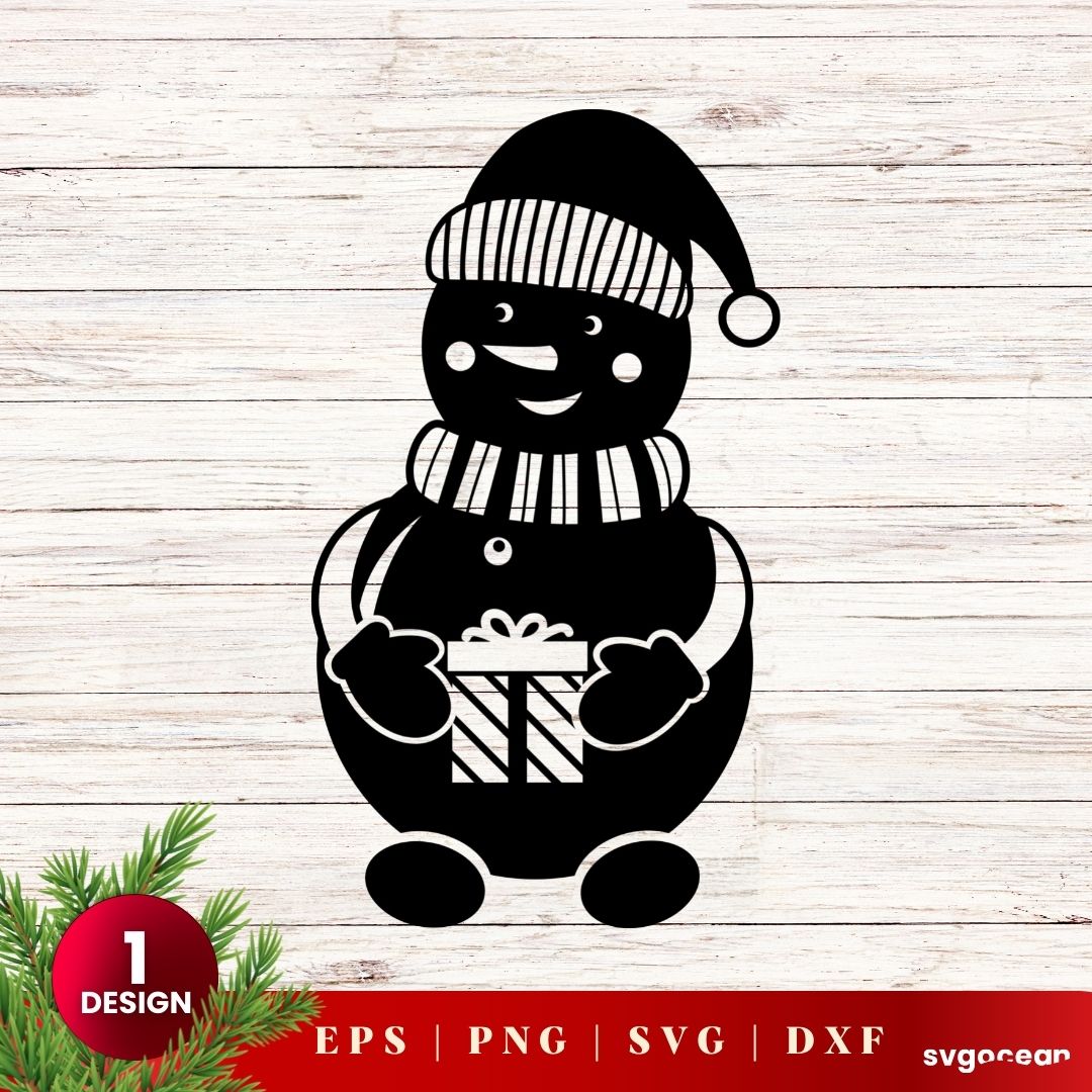 Snowman Design vector for instant download - Svg Ocean — svgocean