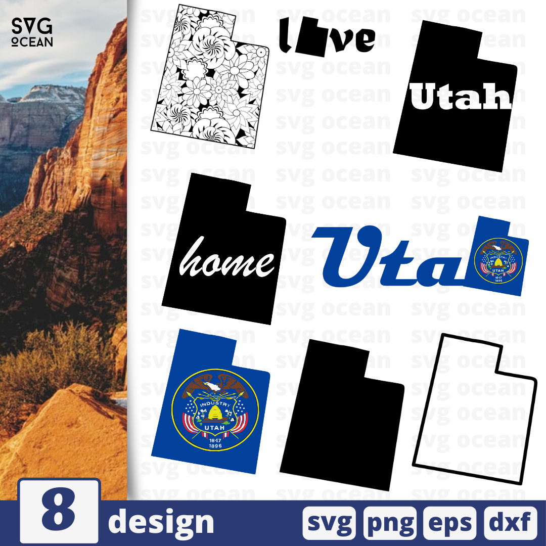 Utah SVG bundle vector for instant download - Svg Ocean — svgocean