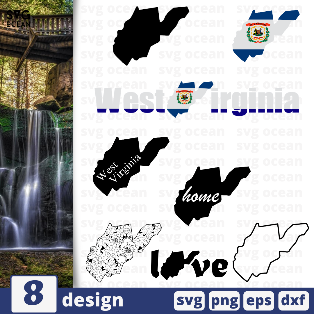 West Virginia SVG bundle vector for instant download - Svg Ocean — svgocean