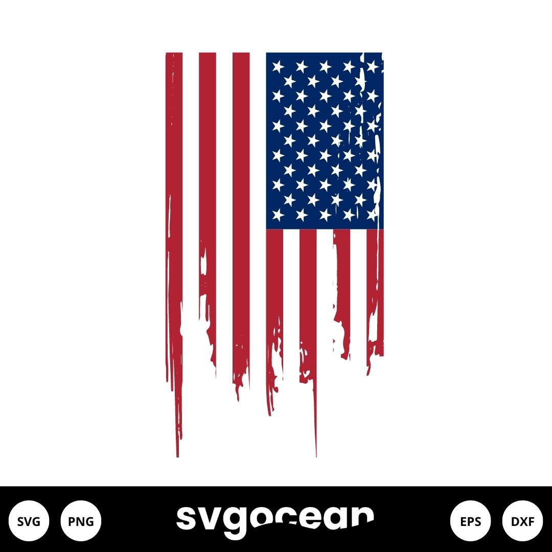 Distressed Flag SVG Free vector for instant download - Svg Ocean — svgocean