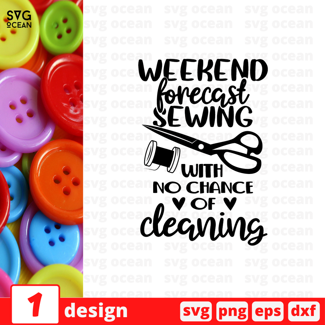 Weekend forecast sewing SVG Cut File vector for instant download - Svg ...