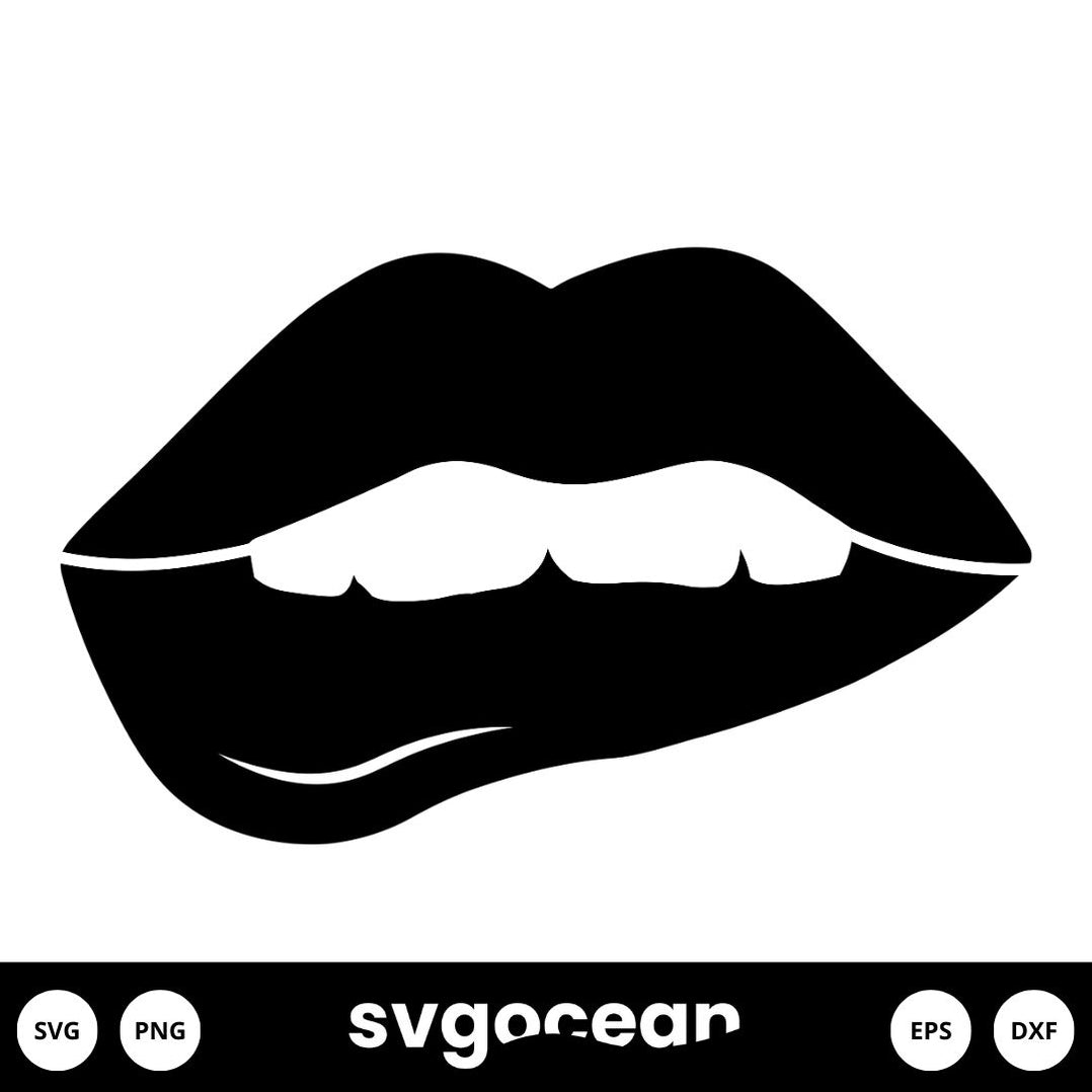 Biting Lip Svg vector for instant download - Svg Ocean — svgocean
