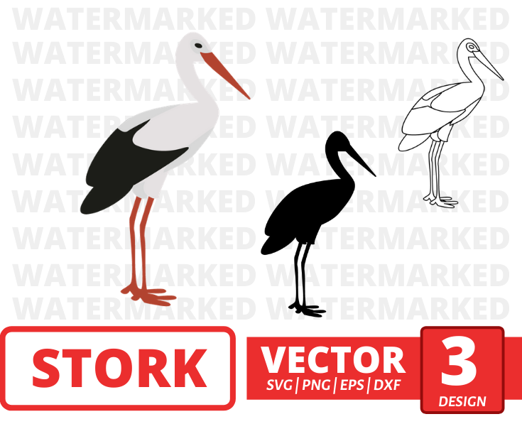 Stork SVG bundle vector for instant download - Svg Ocean — svgocean