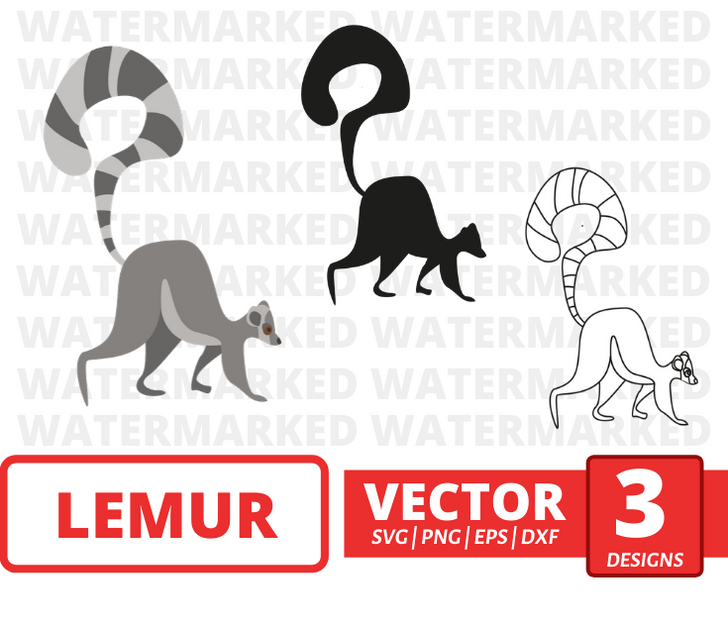 Lemur SVG bundle vector for instant download - Svg Ocean — svgocean