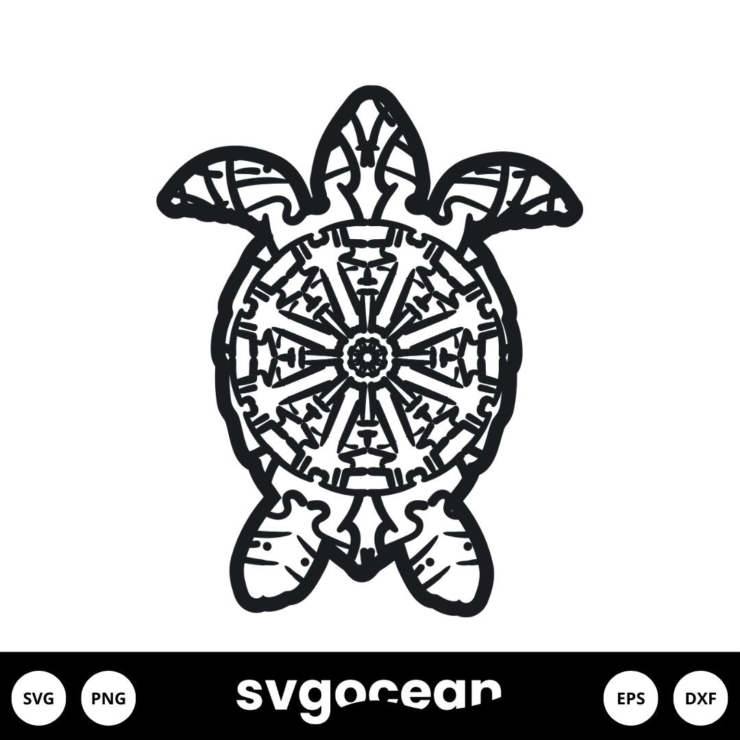 Turtle Mandala Svg vector for instant download - Svg Ocean — svgocean