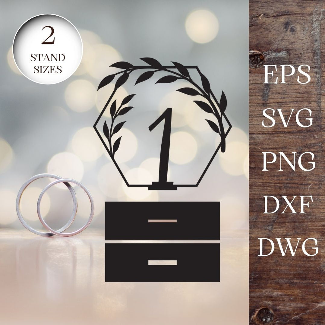 Wedding Table Numbers Laser Cut vector for instant download - Svg Ocean ...