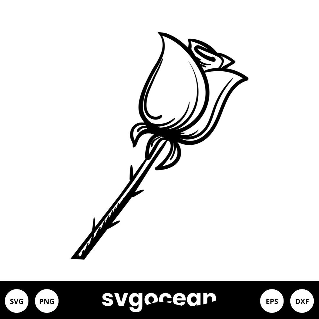 Rose SVG Free vector for instant download - Svg Ocean — svgocean