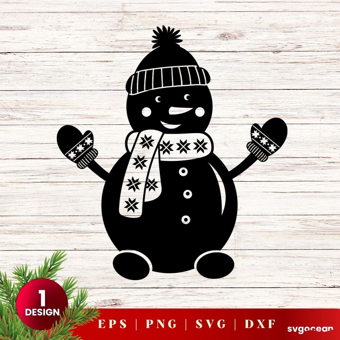 Snowman Cut File vector for instant download - Svg Ocean — svgocean