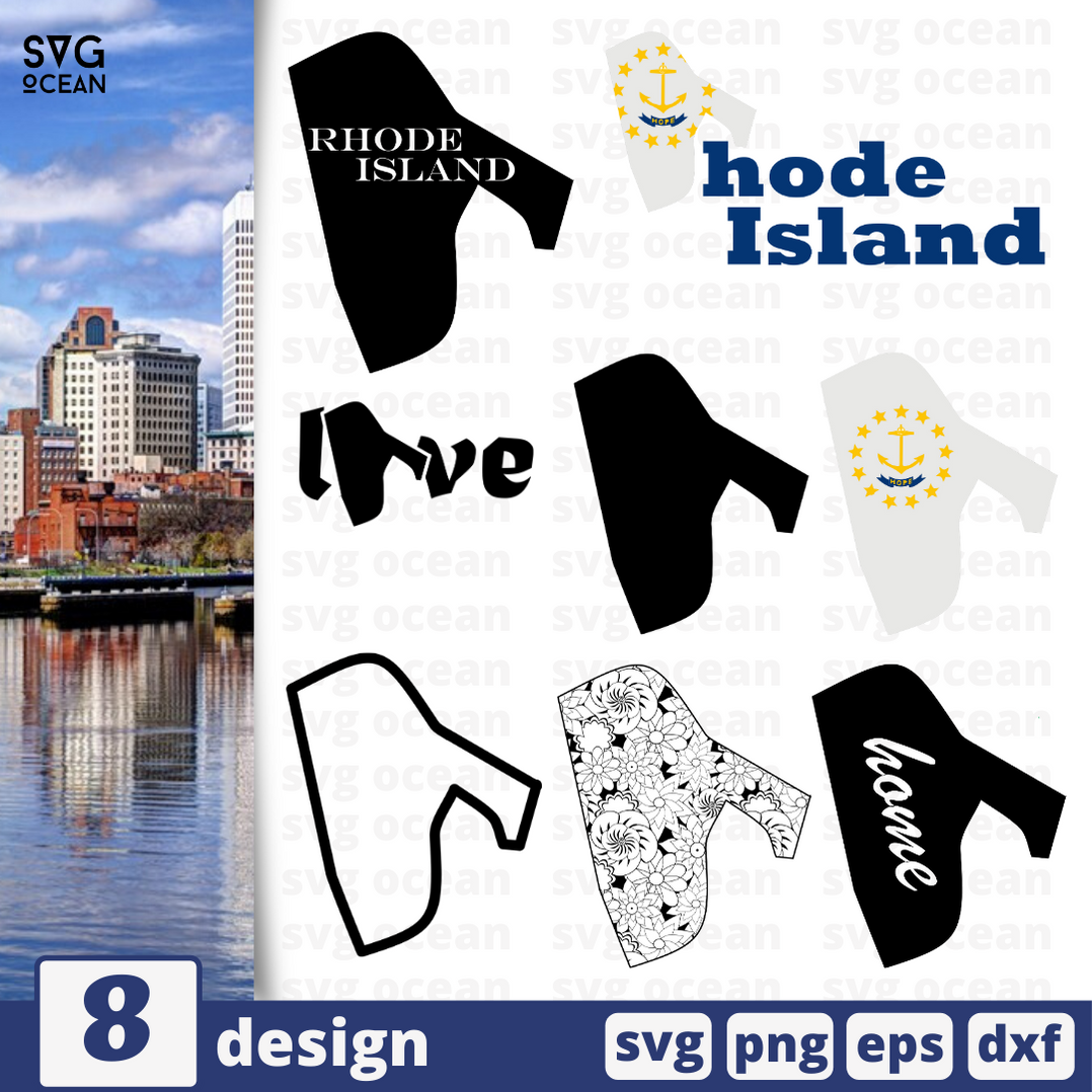 Rhode Island SVG bundle vector for instant download - Svg Ocean — svgocean
