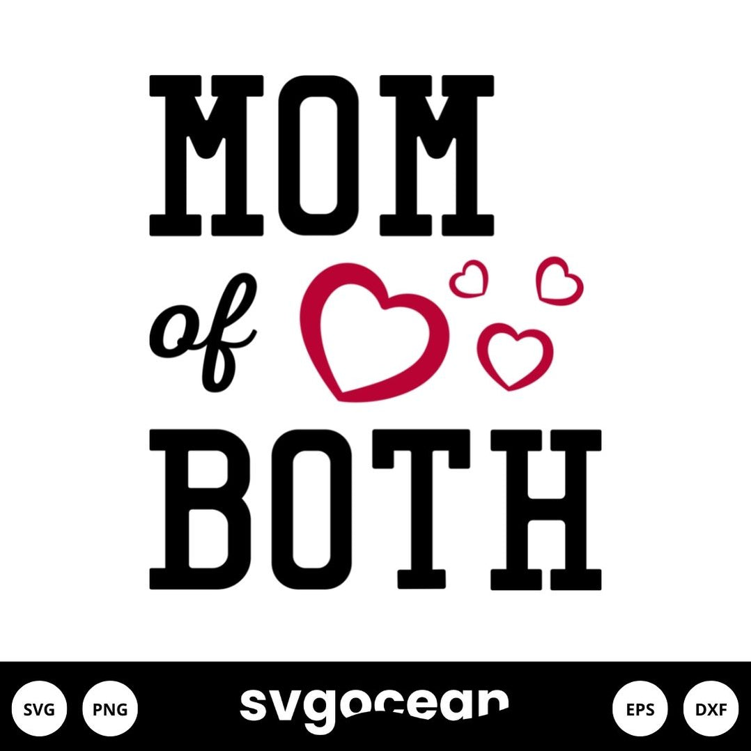 Mom Of Both SVG vector for instant download - Svg Ocean — svgocean