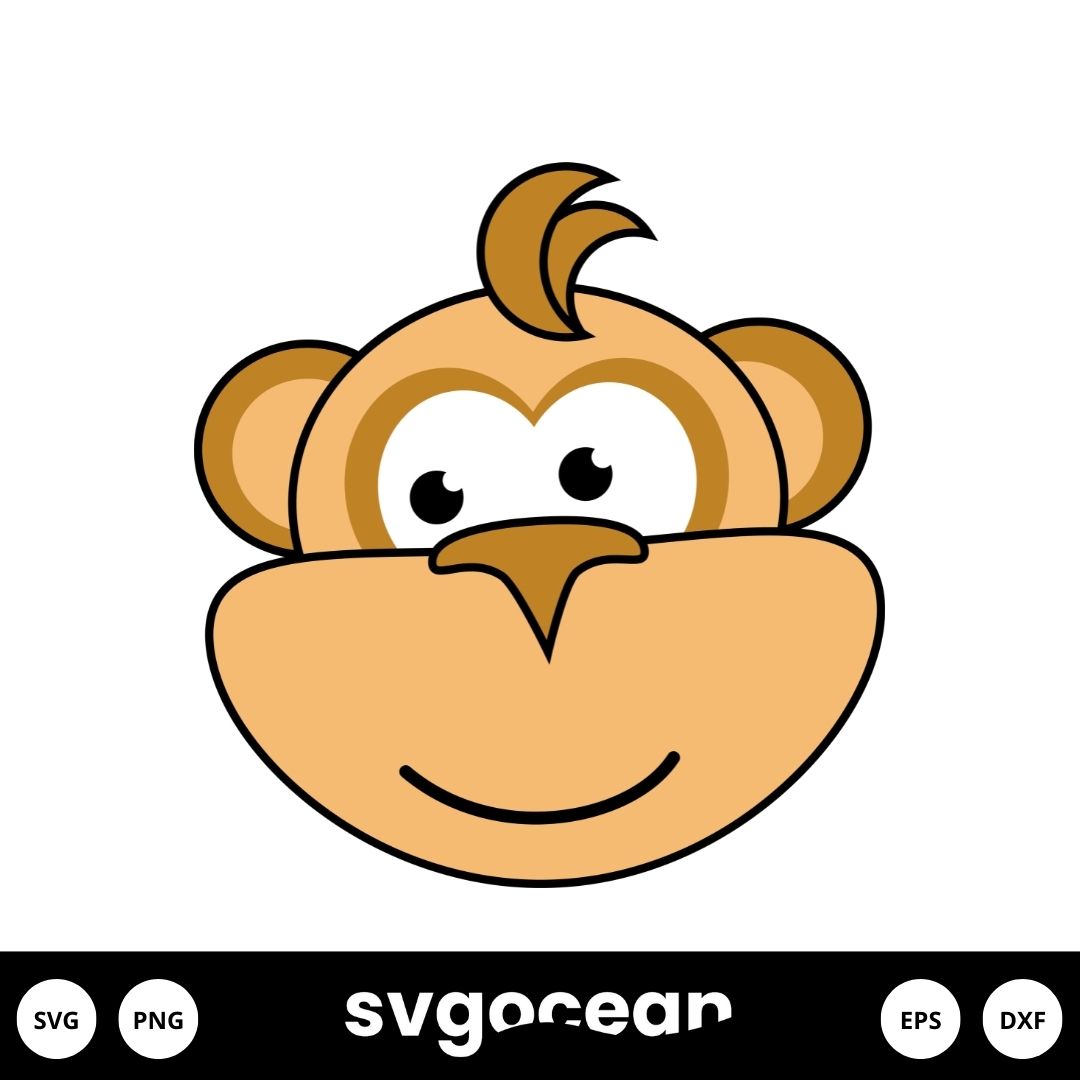 Monkey Svg vector for instant download - Svg Ocean — svgocean