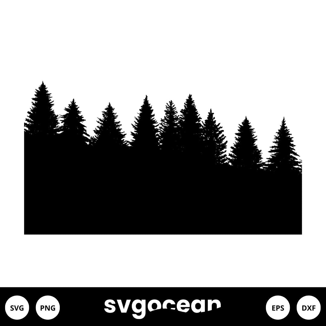 Treeline Svg vector for instant download - Svg Ocean — svgocean