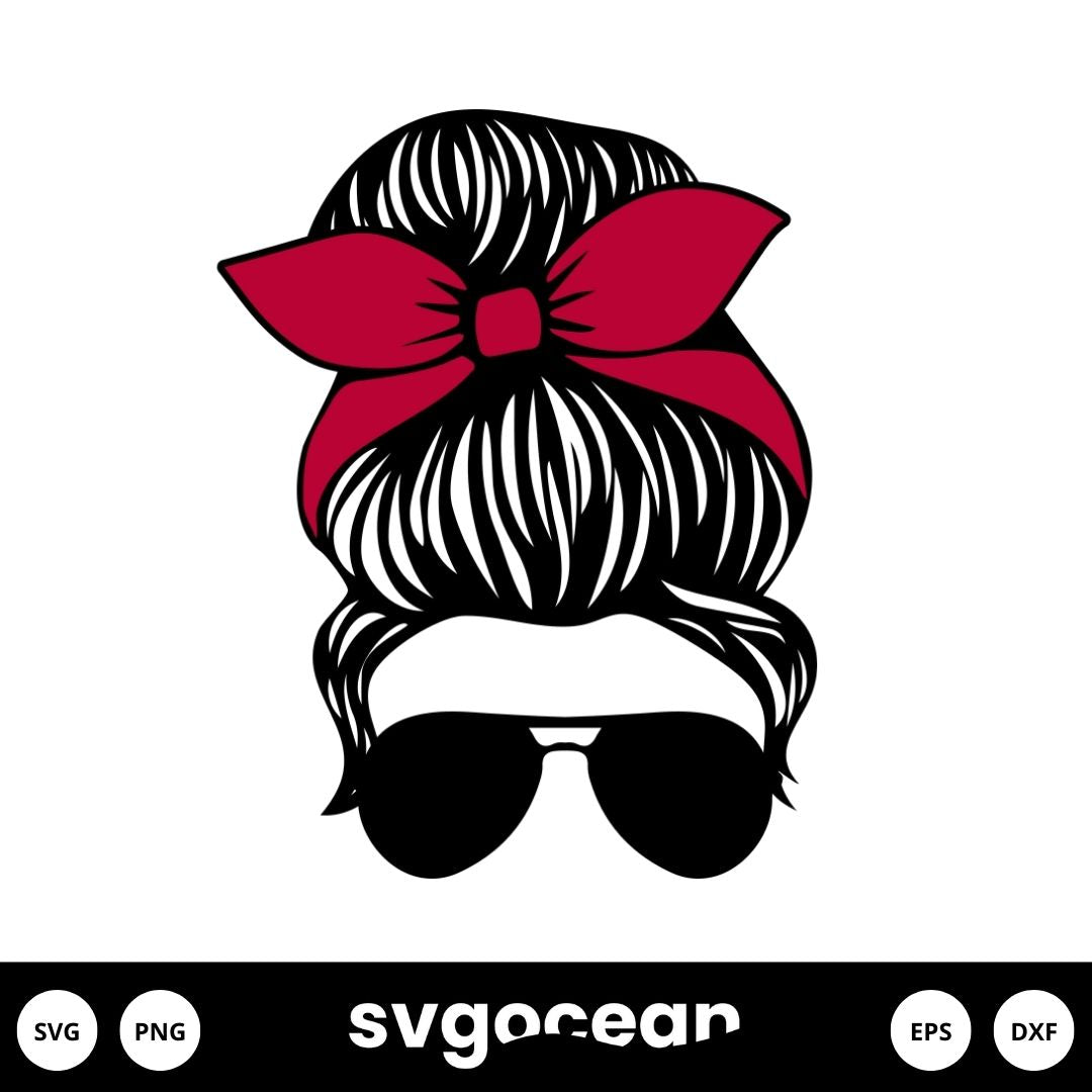 Mom Bun SVG vector for instant download - Svg Ocean — svgocean