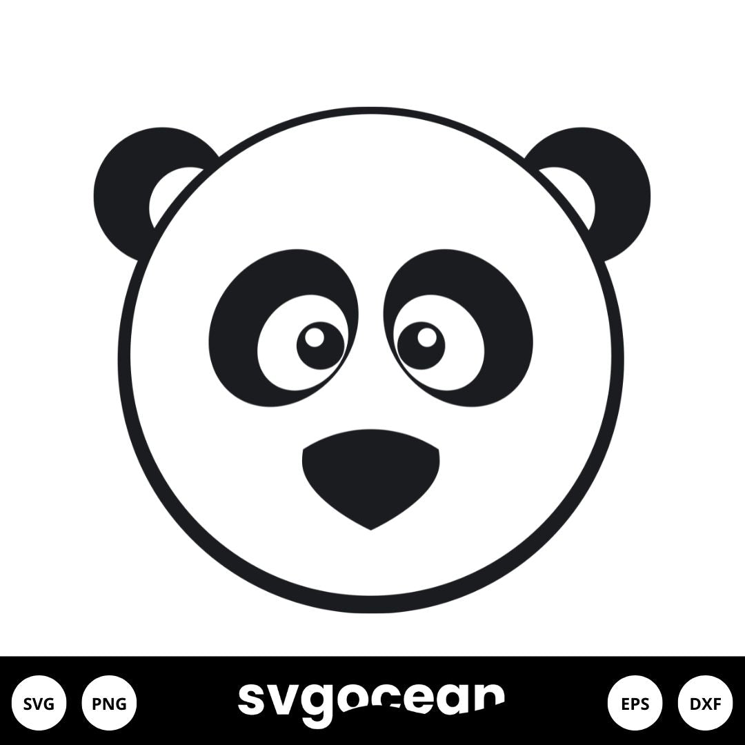 Panda Svg vector for instant download - Svg Ocean — svgocean