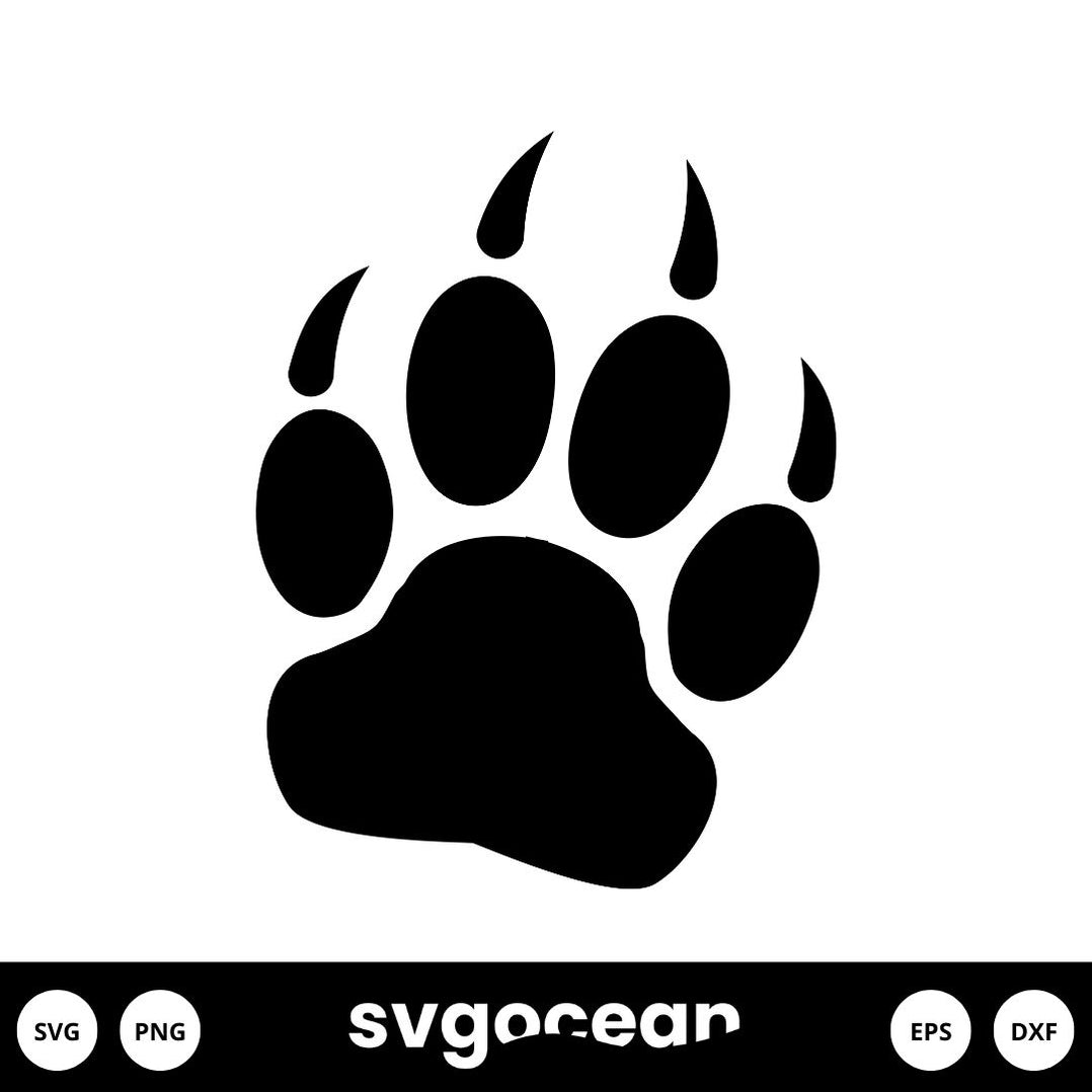 Panther Paw Svg vector for instant download - Svg Ocean — svgocean