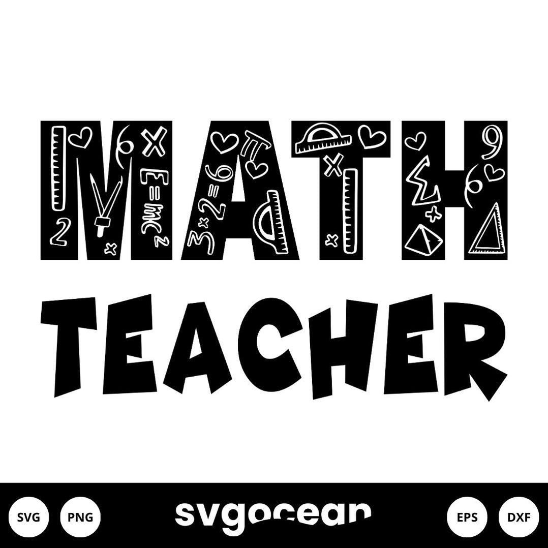 Math Teacher Svg vector for instant download - Svg Ocean — svgocean
