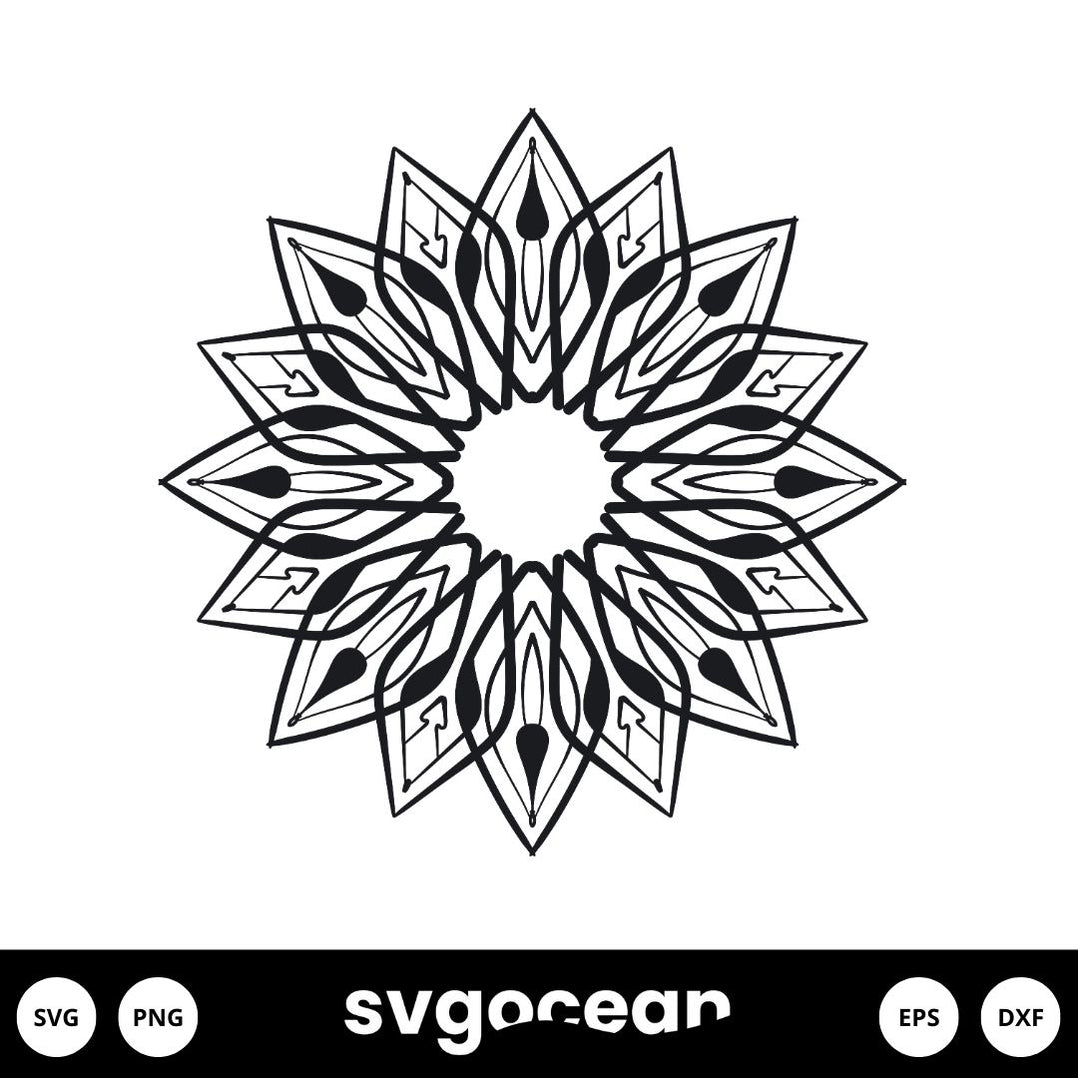Simple Mandala Svg vector for instant download - Svg Ocean — svgocean