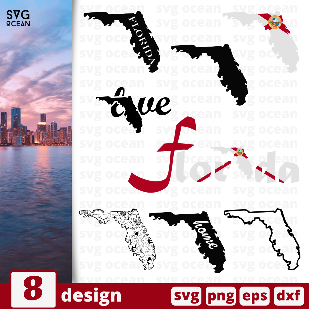 Florida SVG bundle vector for instant download - Svg Ocean — svgocean