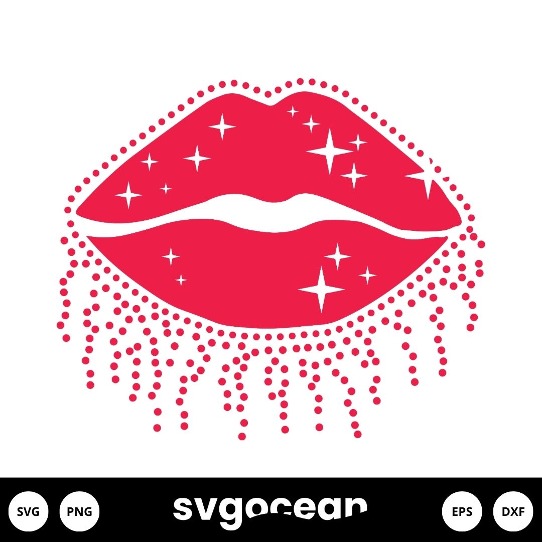 Glitter Lips Svg vector for instant download - Svg Ocean — svgocean
