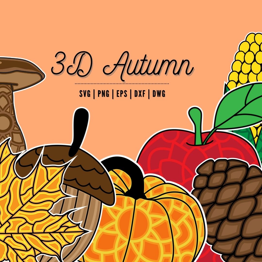 3D Autumn SVG Bundle vector for instant download - Svg Ocean — svgocean