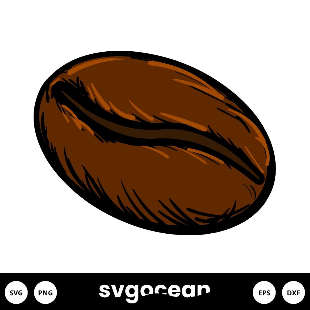 Coffee Bean Svg vector for instant download - Svg Ocean — svgocean